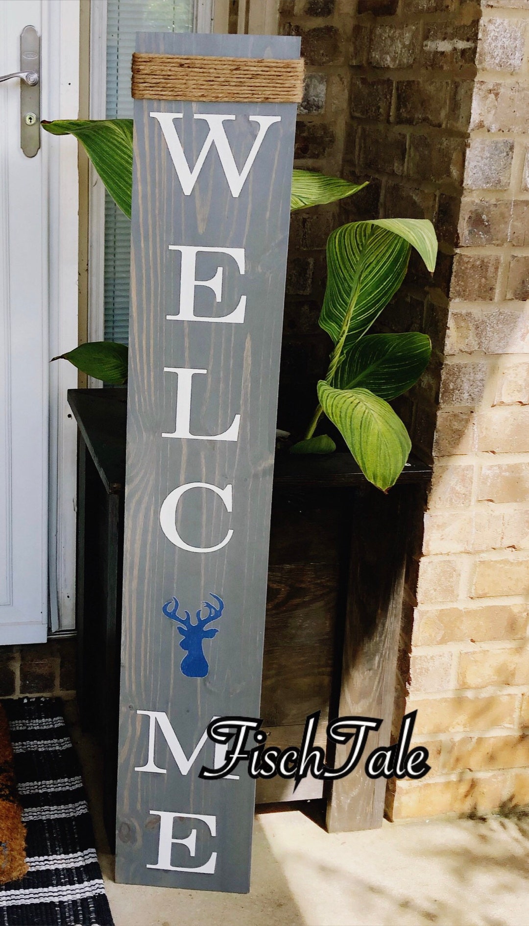 Large Welcome Sign With Deer - Deer Sign - Any Symbol Welcome - Buck ...