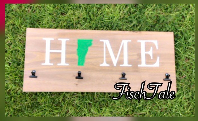 State Brag Board Photo State Hanger Art Display Rustic - Etsy