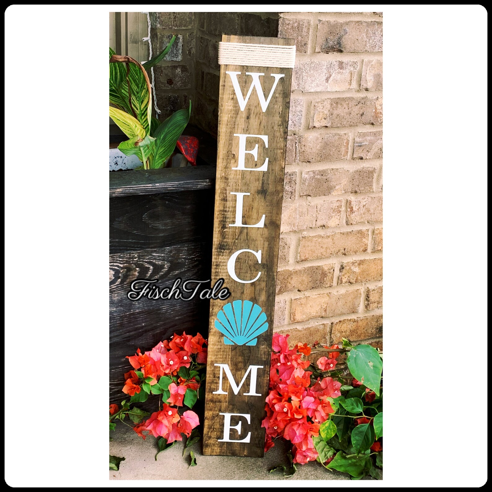Shell Welcome Sign Welcome Seashell Sign Welcome Sign With Clam Shell ...