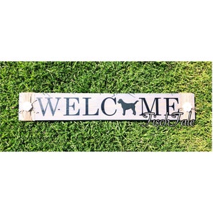 Lab Welcome - Labrador Welcome Sign - Rustic Dog Decor - Welcome Lab ...