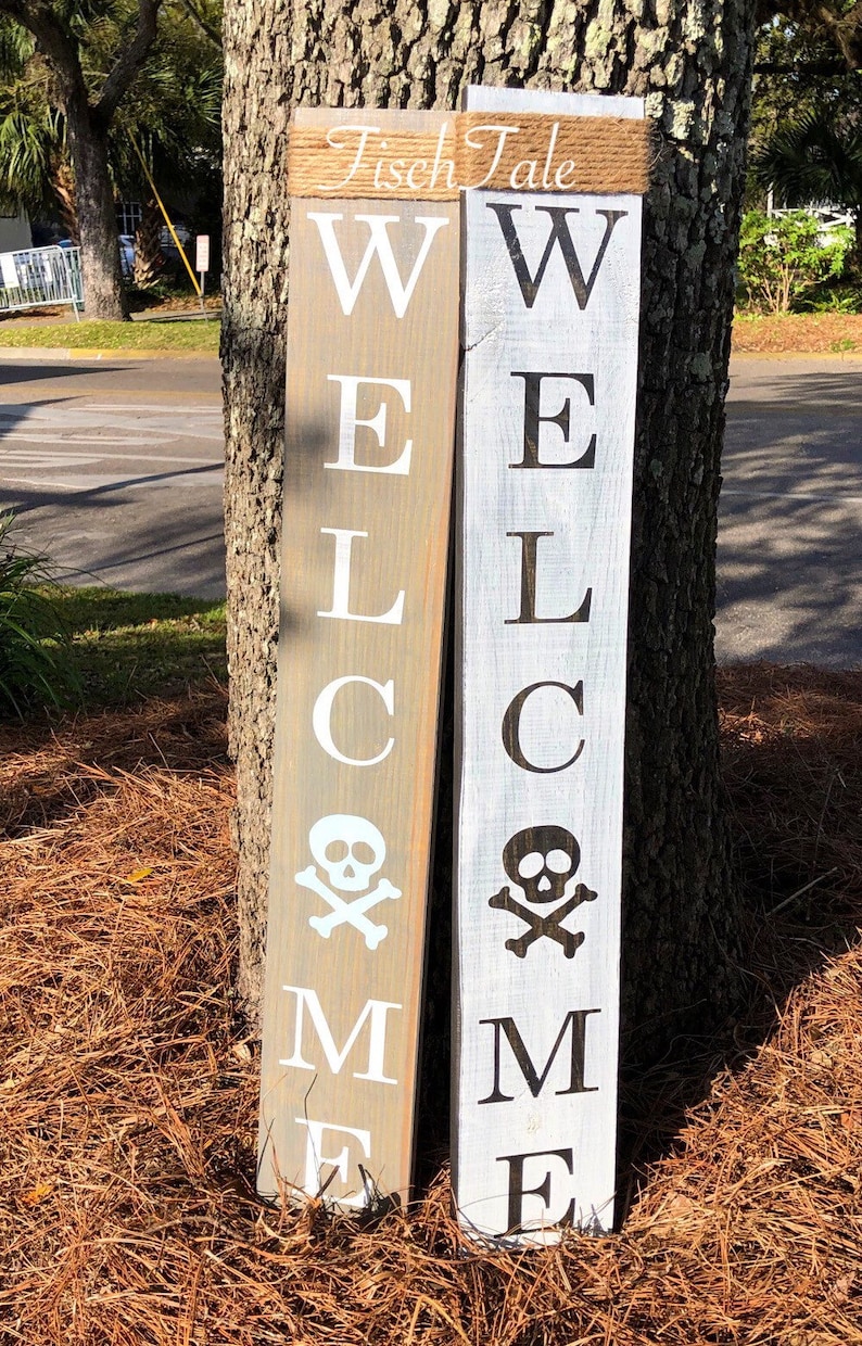 Jolly Roger Welcome Sign Welcome Jolly Roger Sign - Etsy
