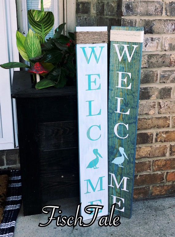 Pelican Welcome Sign Welcome Pelican Sign Welcome Sign | Etsy