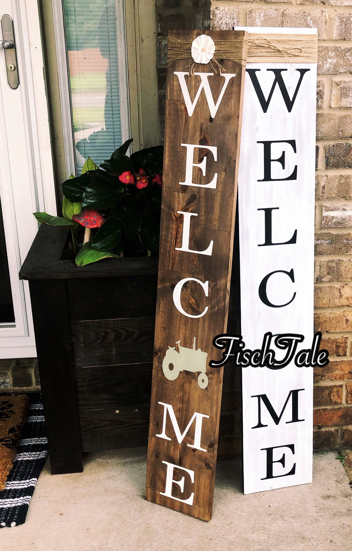 Large Welcome Sign With Tractor Farm Welcome Wood Sign | Etsy