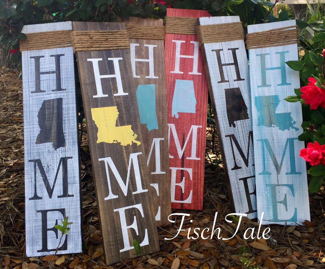 Home State Sign (any State) - Welcome - State Sign - Home Sign With ...