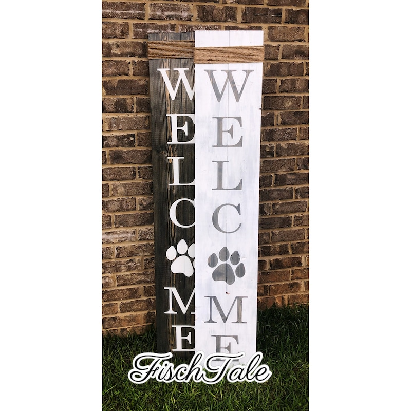 Welcome With Paw Print Svg - Etsy