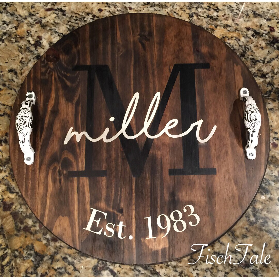 Custom Order Serving Tray - Rustic Personalized Serving Tray - Custom ...