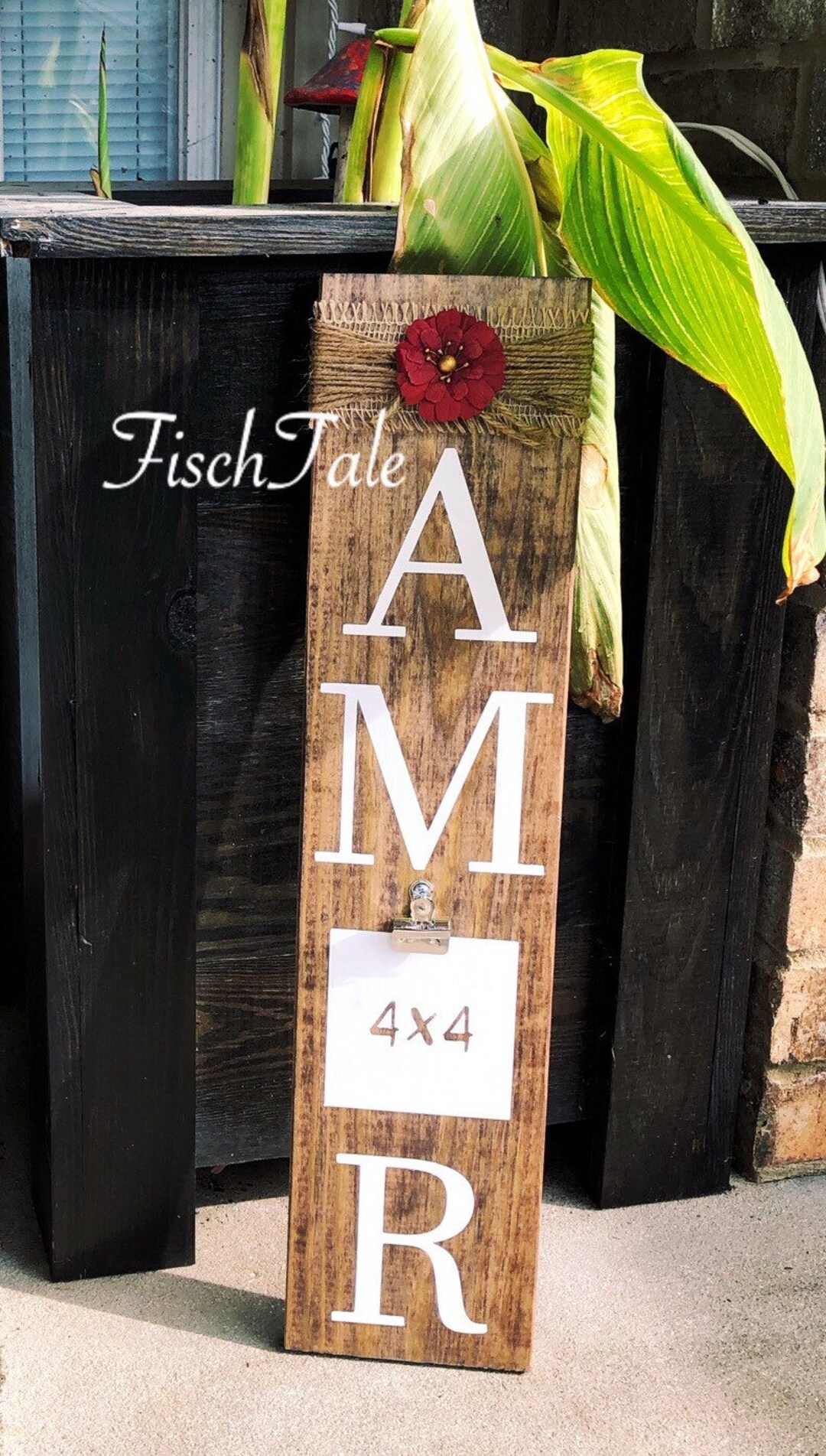 Amor Picture Frame Sign - Family Sign - Amor Sign With Picture - Wooden ...