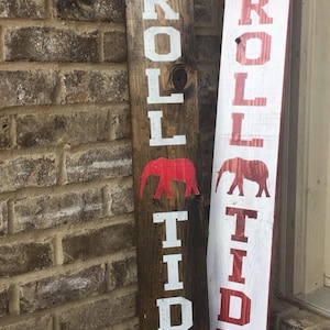 Roll Tide Elephant Wooden Welcome Sign - 3ft - Etsy