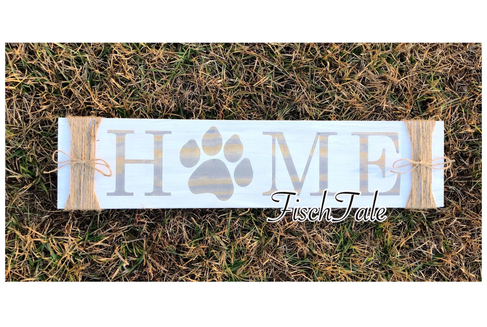 Horizontal Symbol Sign Dog Home Sign Rustic Dog Sign Paw | Etsy