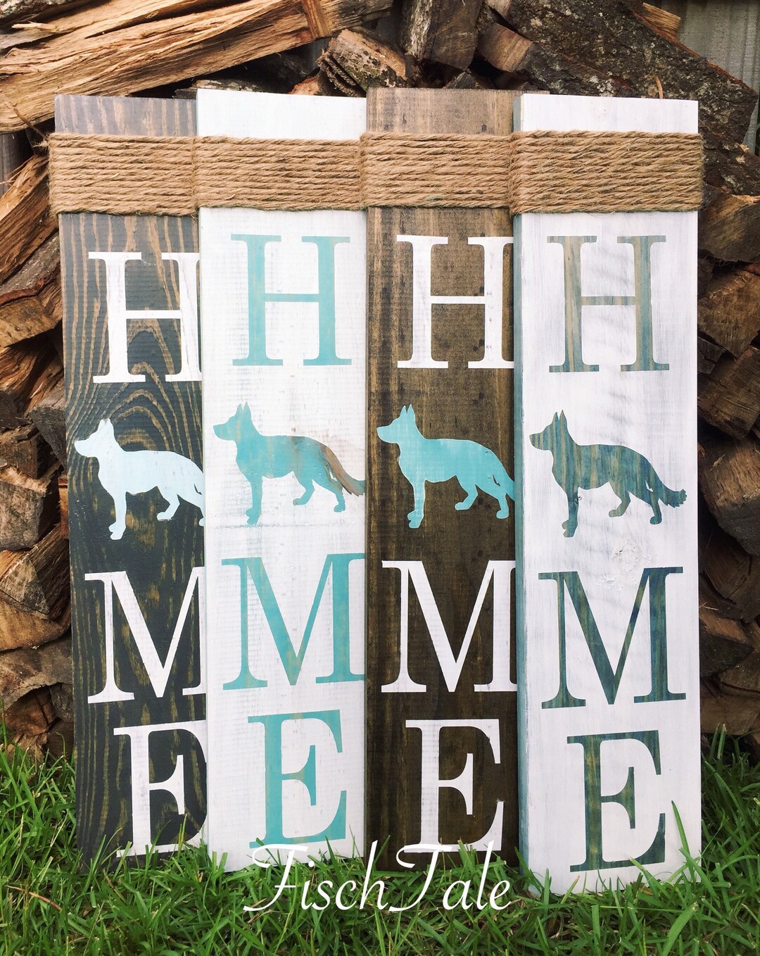 German Shepherd Home Sign - Alsatian Wood Sign - Dog Sign - German ...