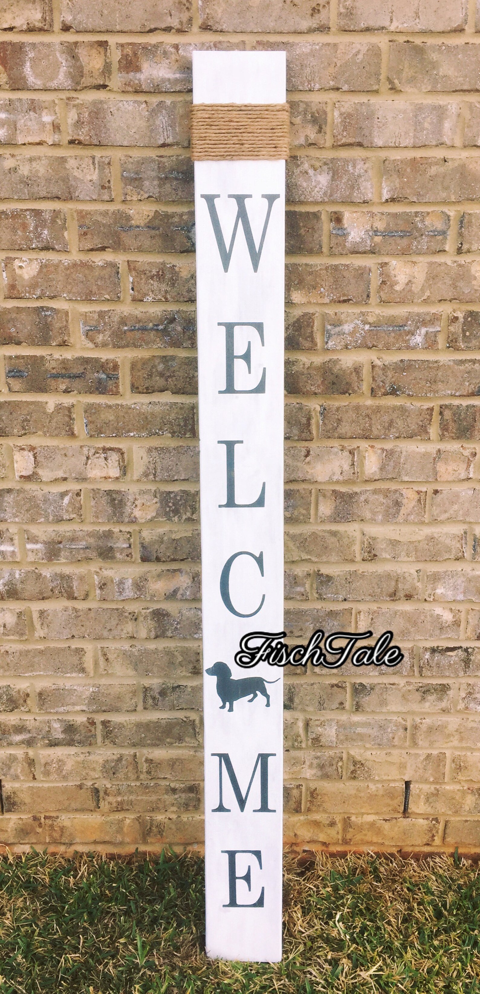 Large Welcome Sign With Doxie Dachshund Welcome Wood Sign - Etsy
