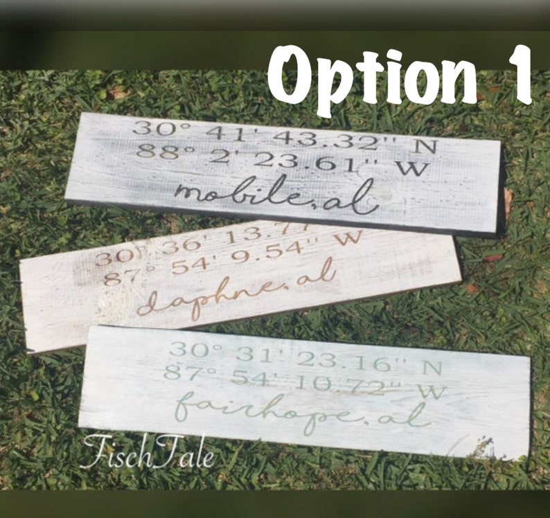 Coordinate Sign GPS Sign Address Signs Location Sign - Etsy