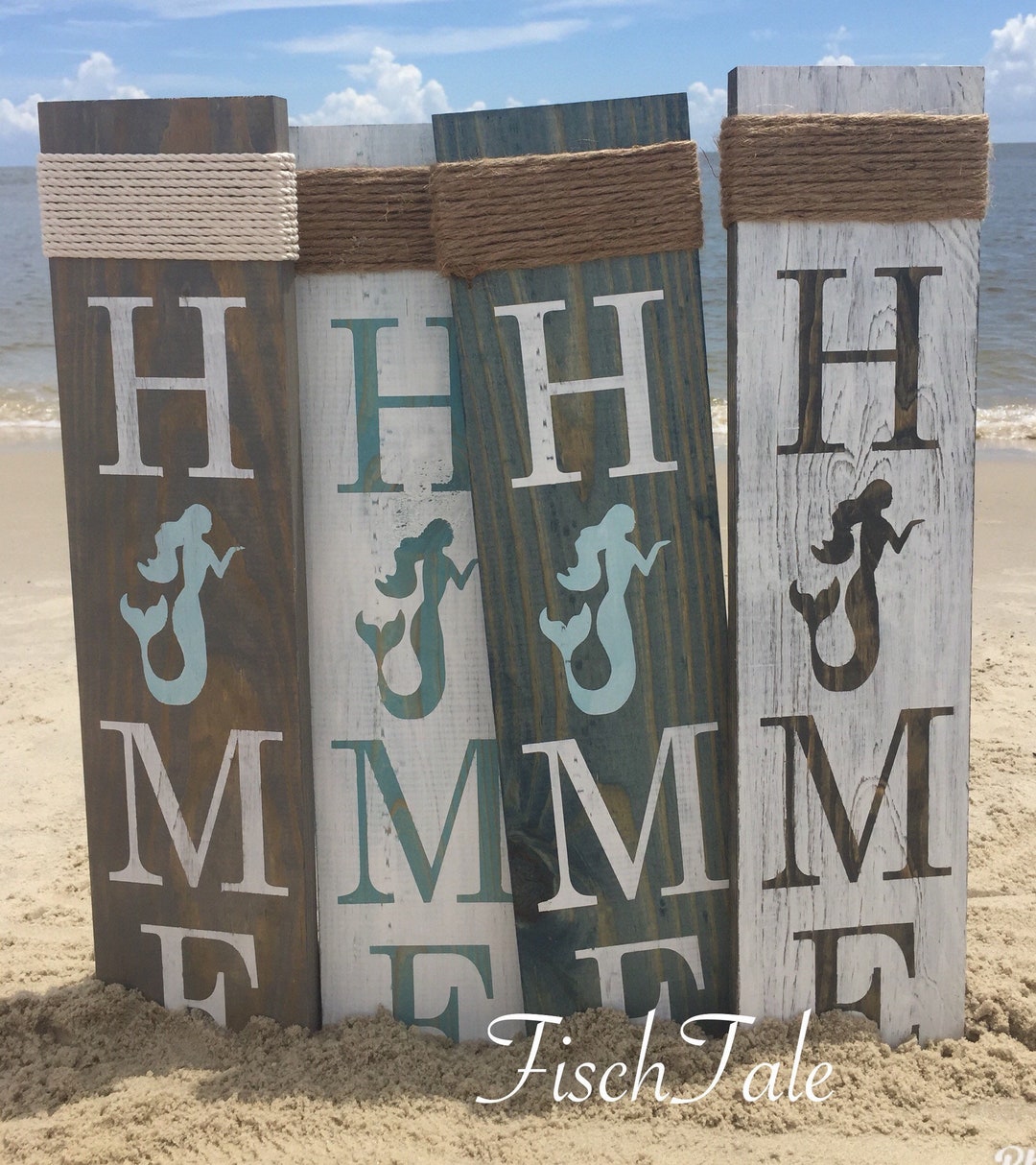 Mermaid Home Sign - Farmhouse Style Mermaid Sign- Mermaid Sign - Home ...