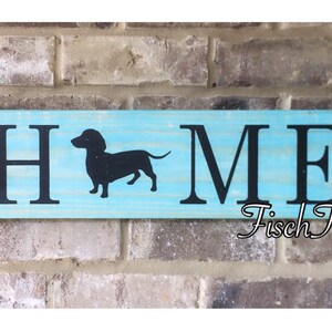 Horizontal Doxie Sign Dachshund Home Sign Rustic Dog Sign - Etsy