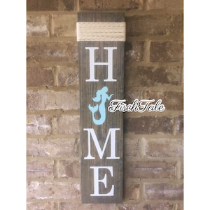 Mermaid Home Sign - Farmhouse Style Mermaid Sign- Mermaid Sign - Home ...