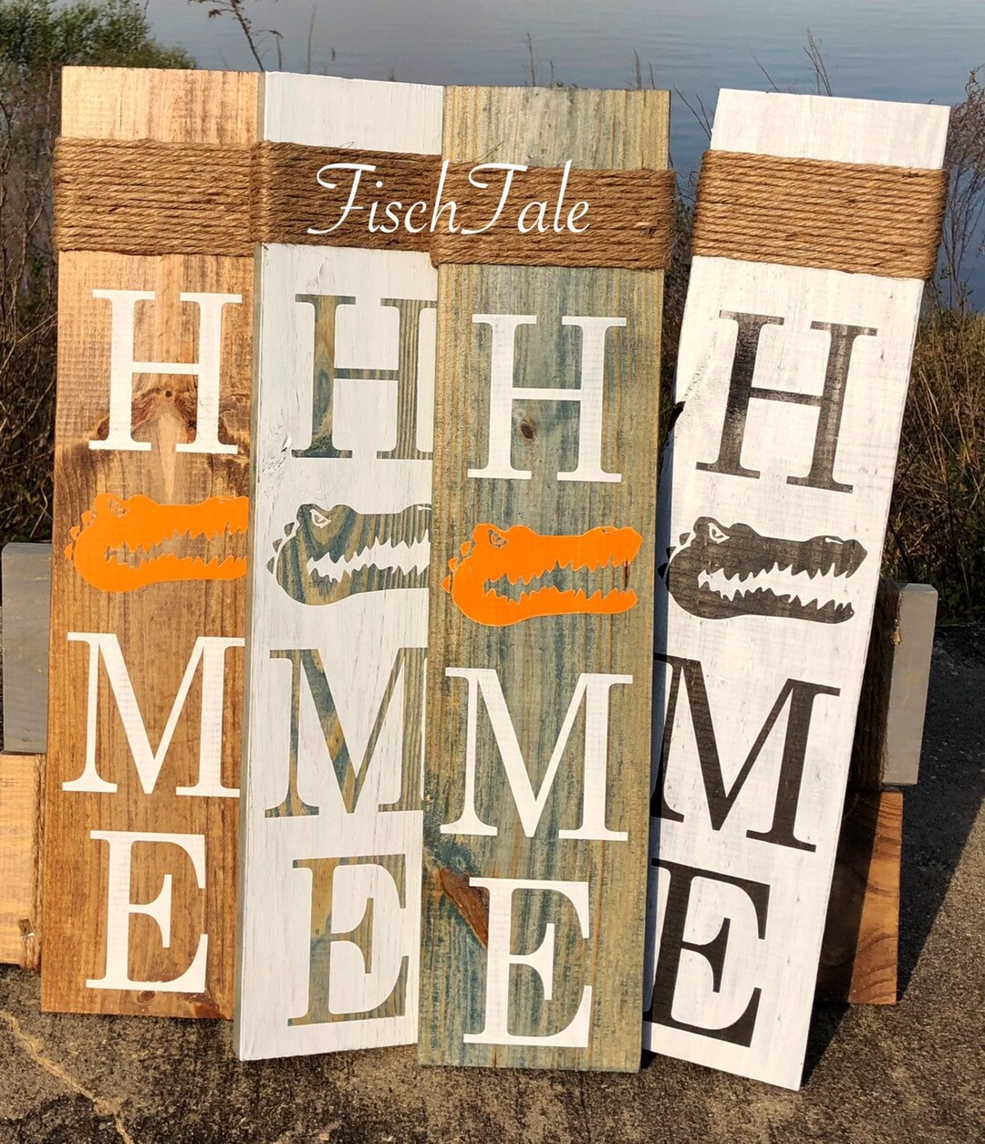 Gator "home" Wood Sign - Florida, Rustic Welcome Decor - Etsy