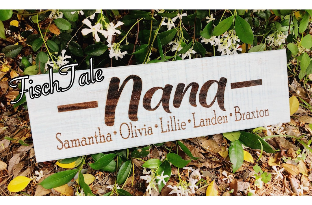 Custom Laser Engraved Family Name Sign – Personalized Gift for Mom - Etsy