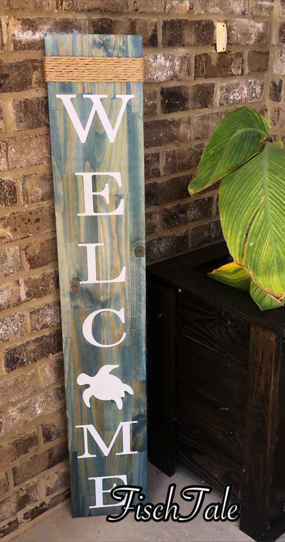 Large Welcome Sign With Turtle - Tortoise Welcome - Wood Sign - Welcome ...