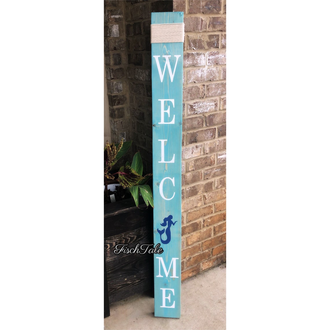 Large Welcome Sign With Mermaid Mermaid Welcome Wood Sign - Etsy