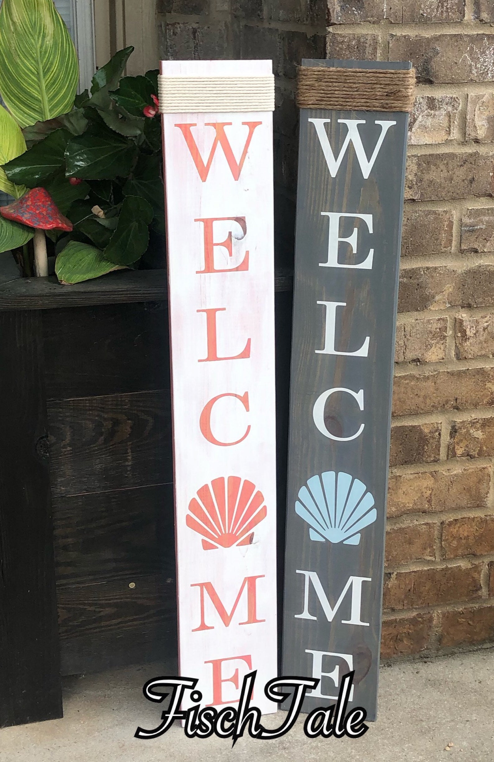 Shell Welcome Sign Welcome Seashell Sign Welcome Sign With Clam Shell ...