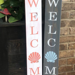 Shell Welcome Sign - Welcome - Seashell Sign - Welcome Sign With Clam ...