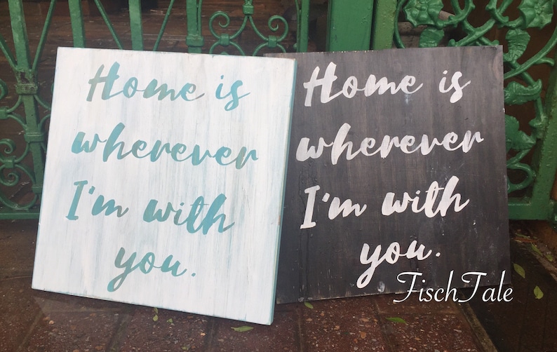 Home is Sign Rustic Home Sign Home is Wherever I'm - Etsy