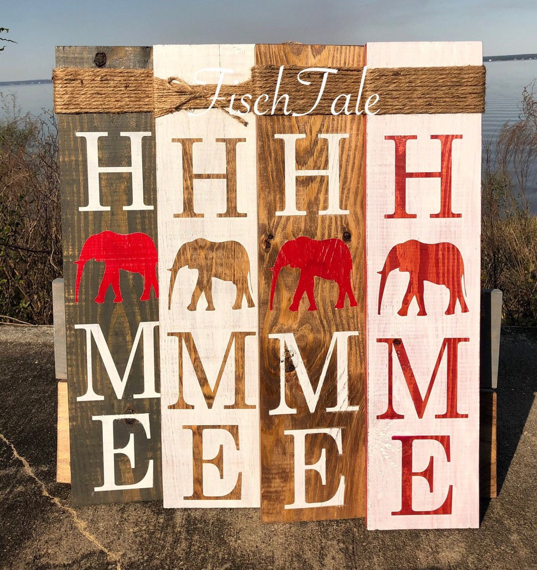 Alabama Home Signs - RTR Elephant - Elephant Sign - Home Sign With ...