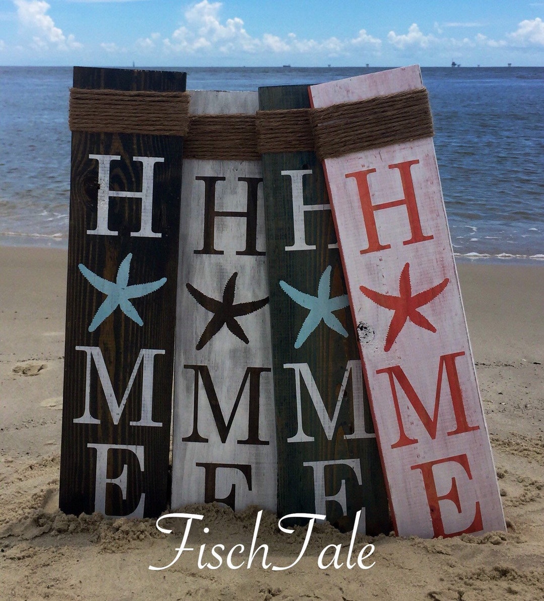 Starfish Home Sign - Welcome - Starfish Sign - Home Sign With Starfish ...
