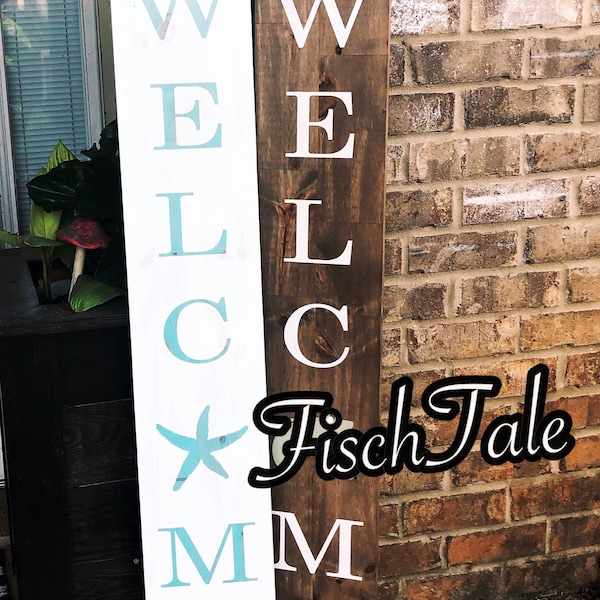 Beachy Welcome Sign - Etsy
