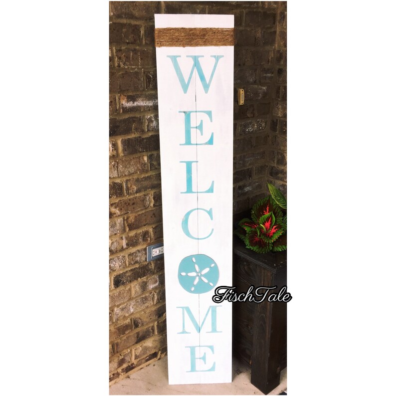 Large Welcome Shutter Sign With Sand Dollar Symbol Welcome - Etsy