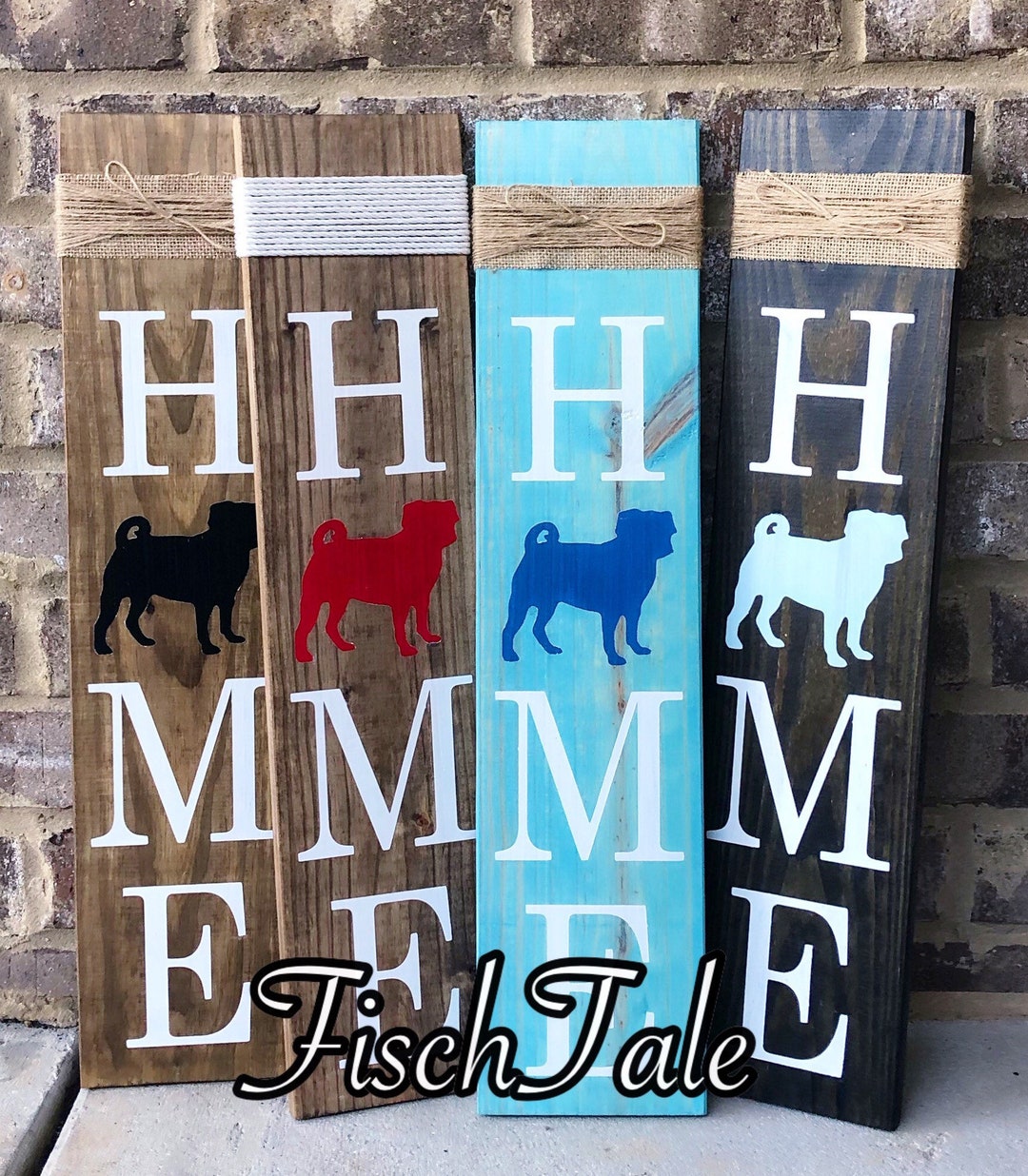 Pug Sign - Dog Sign - Pug Home Sign - Pug Dog Home Sign - Rustic Dog ...