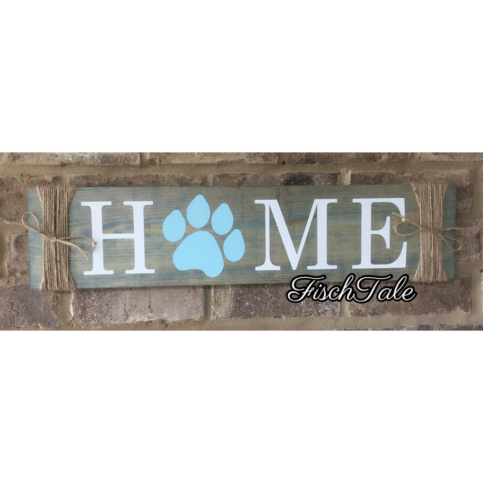 Horizontal Paw Sign Dog Home Sign Rustic Dog Sign Paw | Etsy