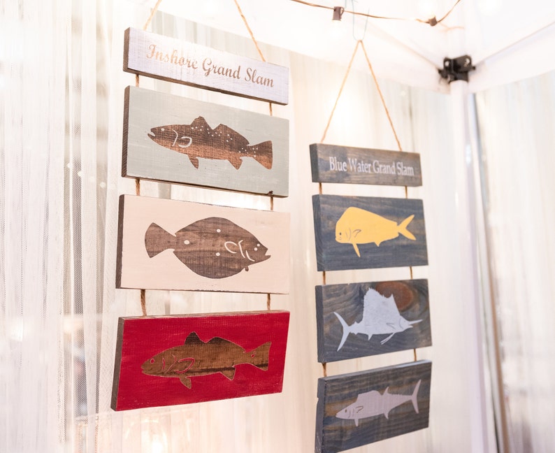 Fishing Grand Slam Signs Wood Fishing Signs Fisherman Sign - Etsy
