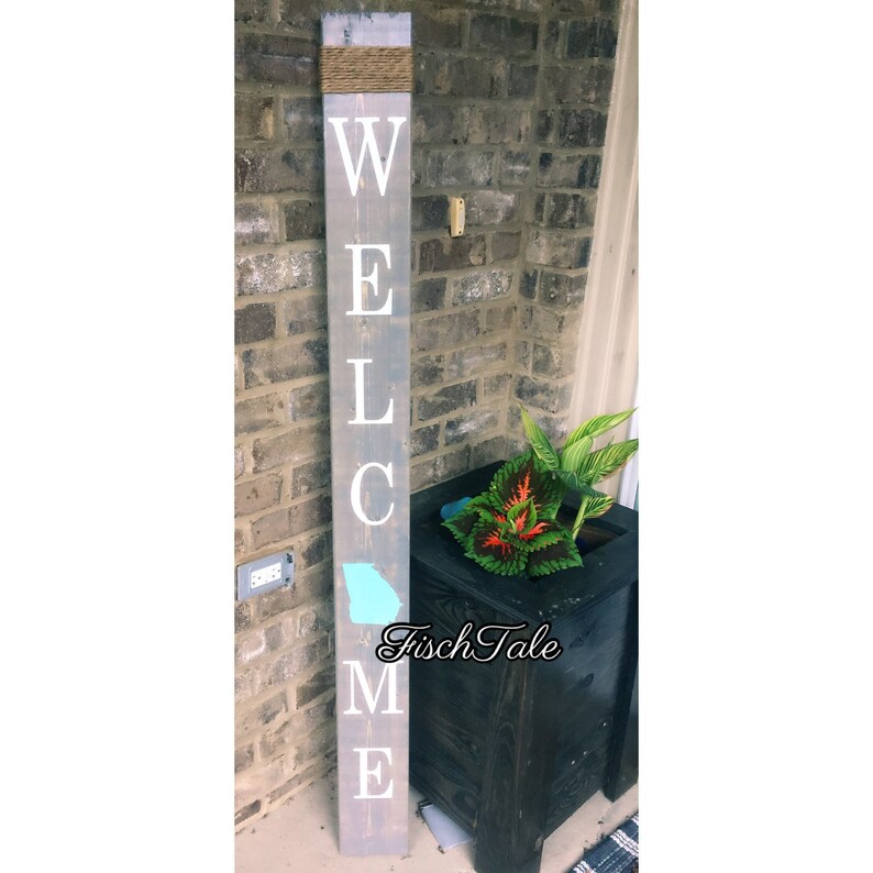 Large Welcome Sign With State Symbol State Welcome Wood - Etsy