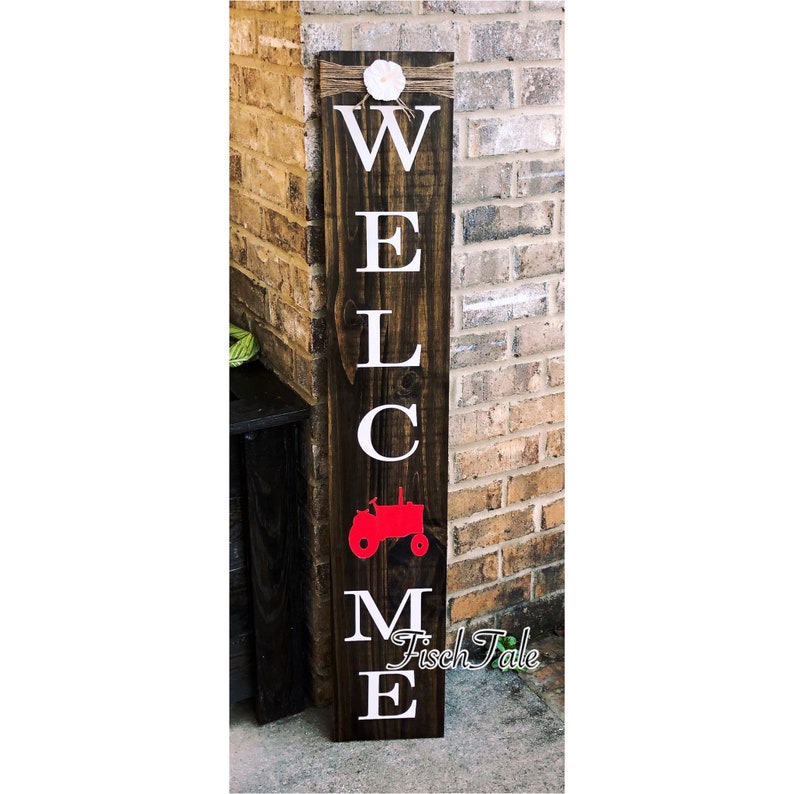 Tractor Welcome Sign - Rustic Farmhouse Porch Decor - Etsy