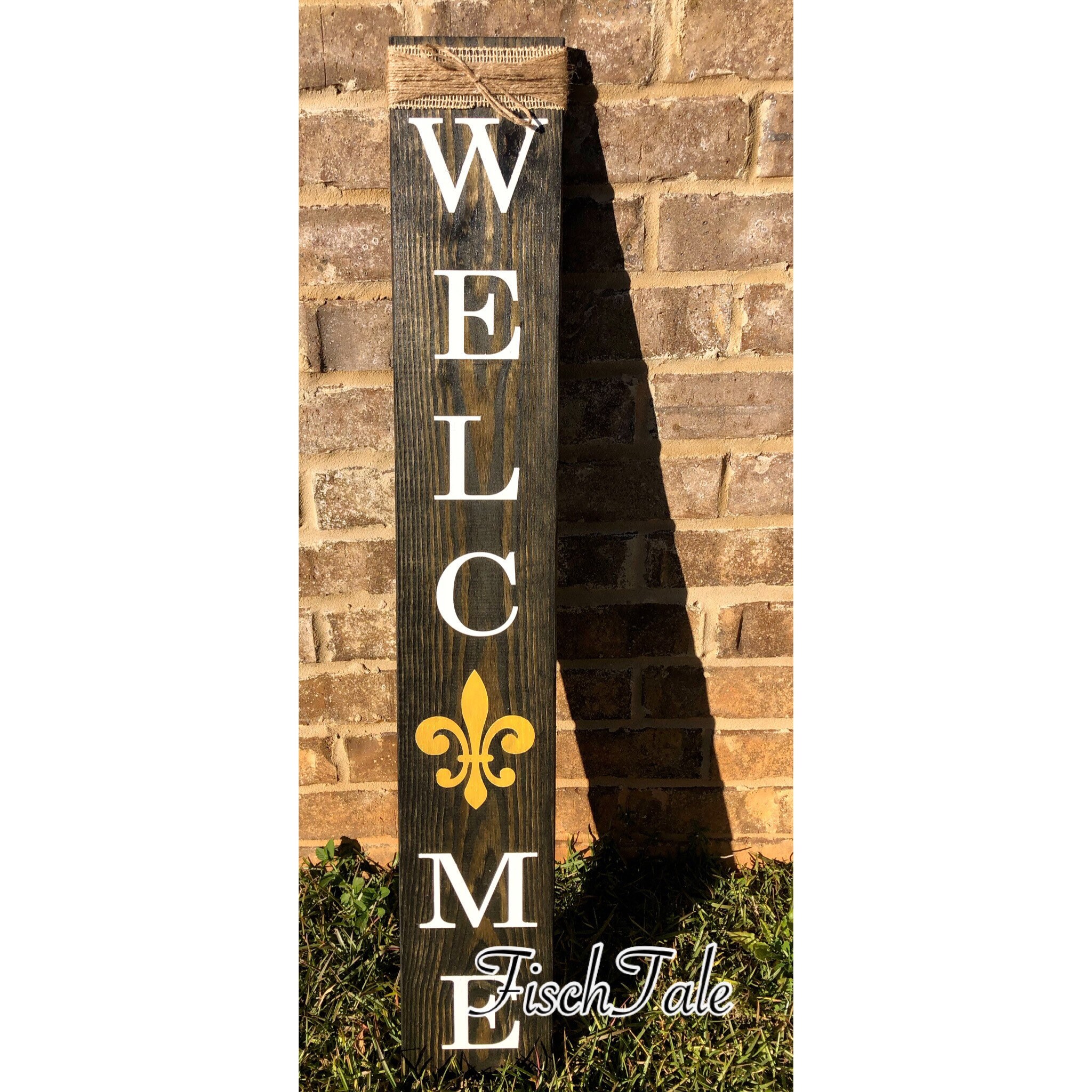Fleur De Lis Welcome Sign Welcome Welcome Sign With Fleur | Etsy