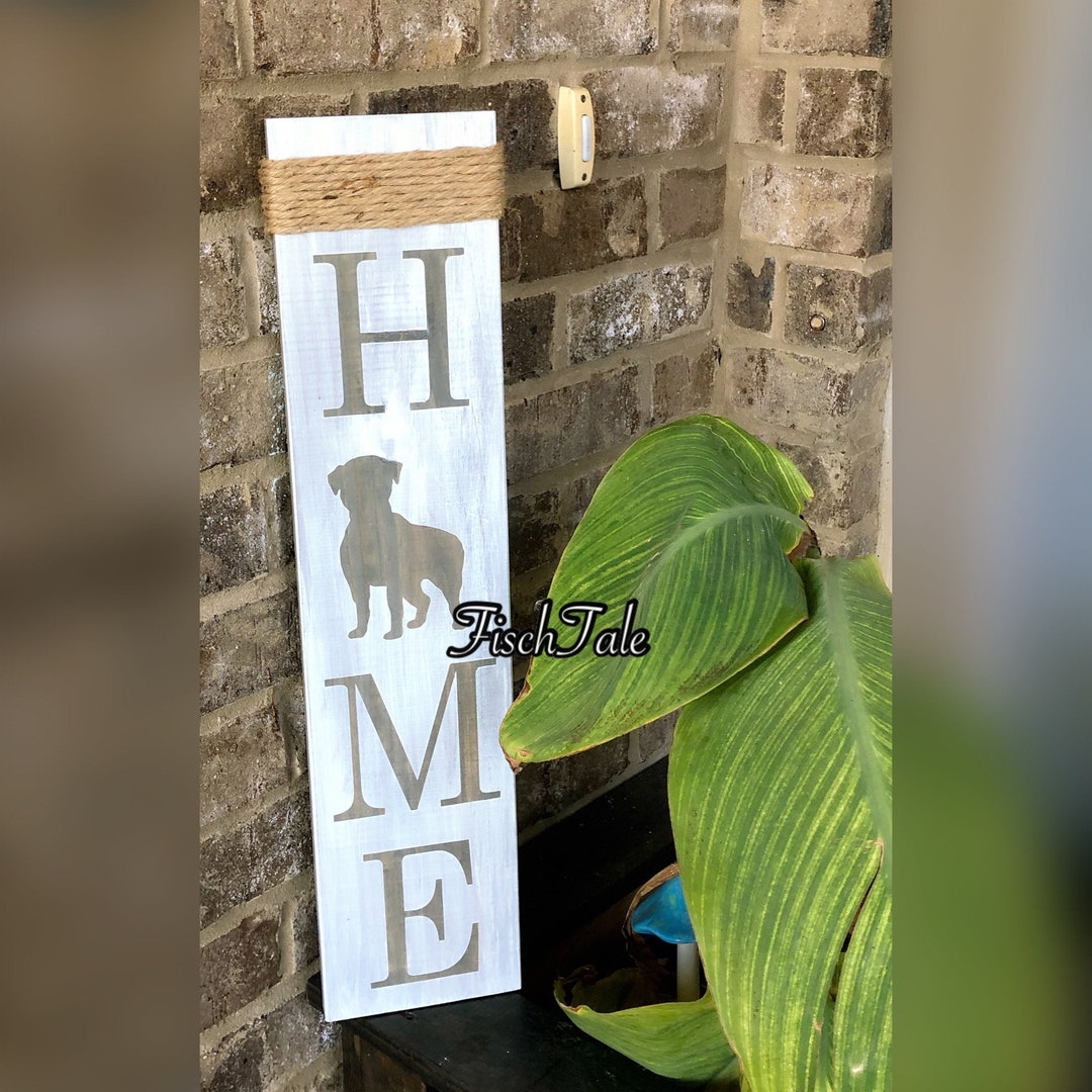 Rottweiler Dog Home Sign – Rustic Wood, Custom Colors - Etsy