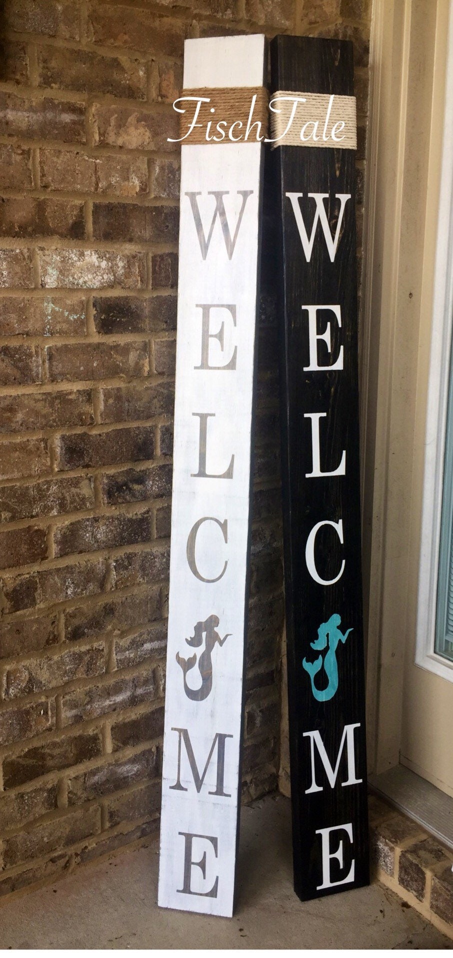 Large Welcome Sign with mermaid mermaid Welcome Wood Sign | Etsy