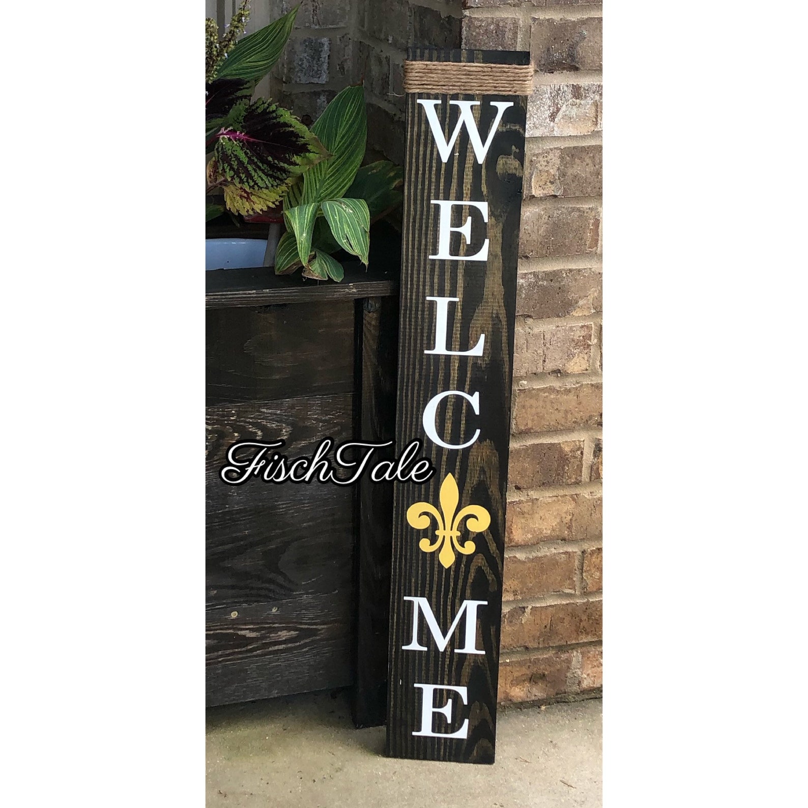 Fleur De Lis Welcome Sign Welcome Welcome Sign With Fleur - Etsy