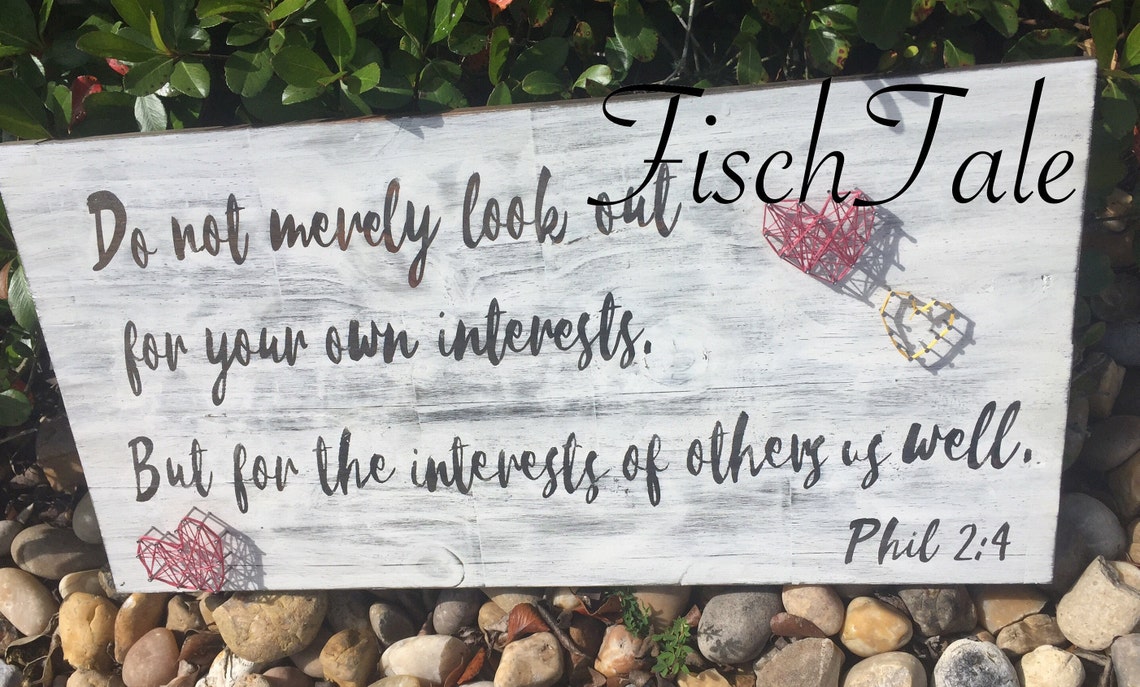 Philippians 2:4 Look to the Interests of Others Sign Bible - Etsy