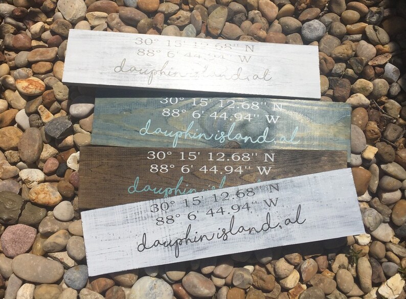 Coordinate Sign GPS Sign Address Signs Location Sign - Etsy