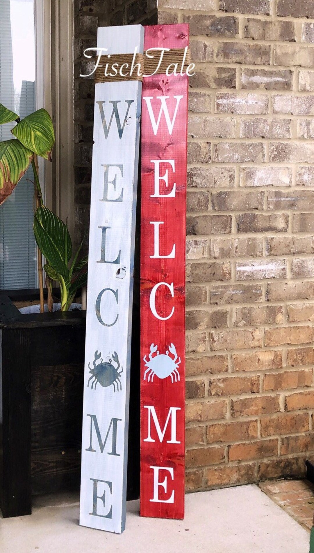 Large Crab Welcome Sign – Rustic Nautical Beach Decor - Etsy