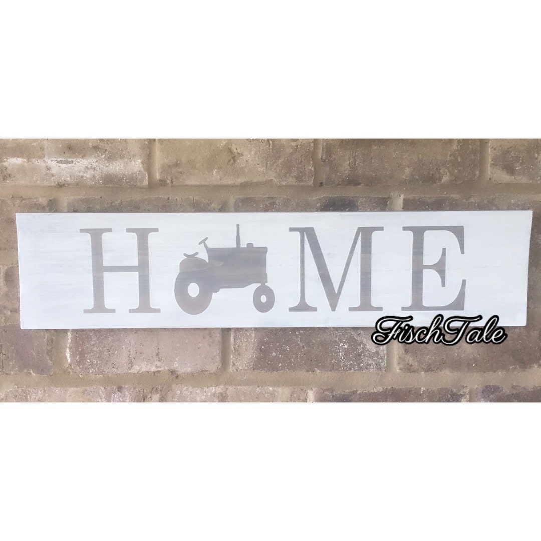 Horizontal Tractor Sign - Home Sign - Rustic Farmer Sign - Country Home ...