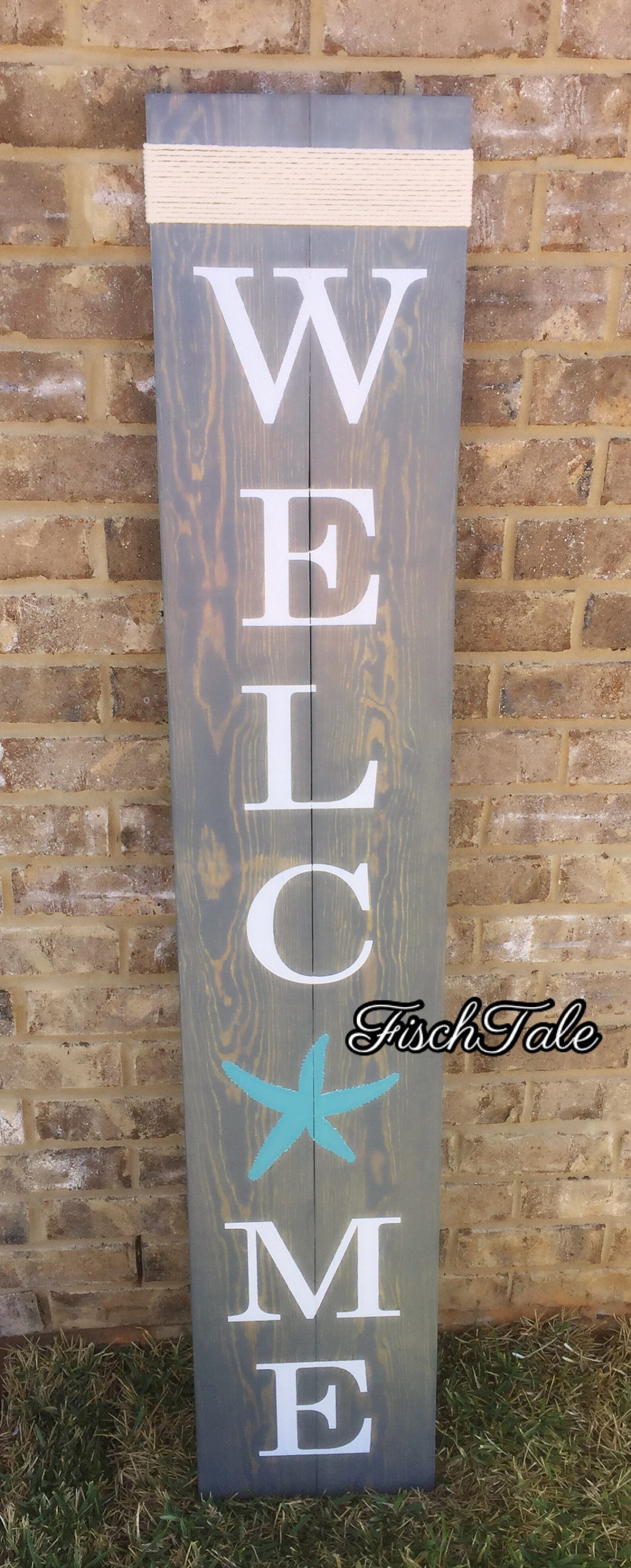 Large Welcome Shutter Sign With Starfish Symbol Welcome - Etsy