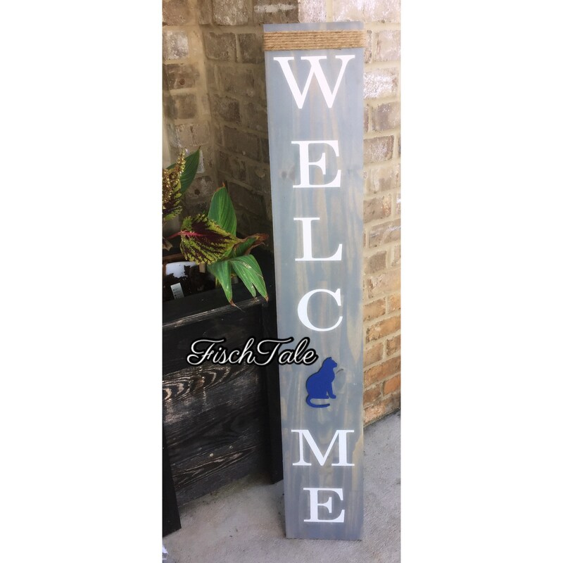 Cat Welcome Sign - Etsy