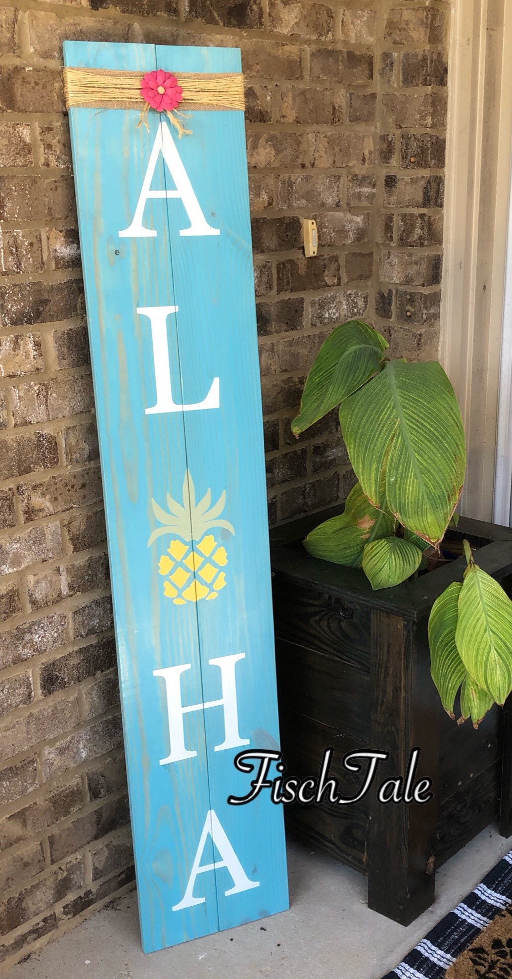 Large Welcome Shutter Style Sign with aloha any symbol | Etsy