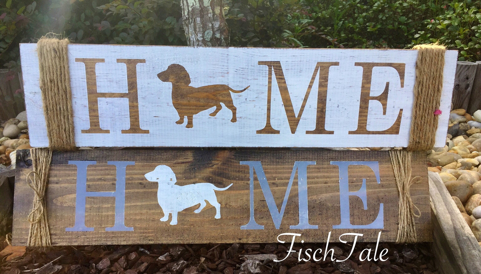 Horizontal Doxie Sign Dachshund Home Sign Rustic Dog Sign | Etsy