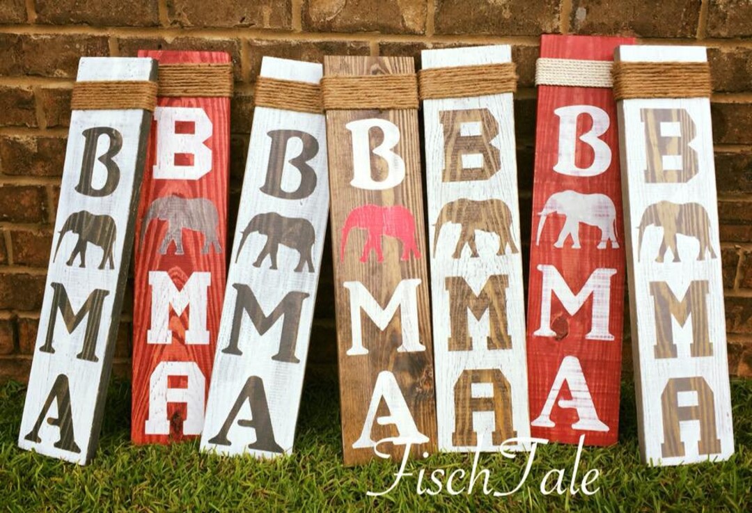 Bama Home Sign - Roll Tide Sign - RTR - Alabama Football - Elephant ...