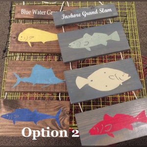 Fishing Grand Slam Signs - Wood Fishing Signs - Fisherman Sign - Grand ...