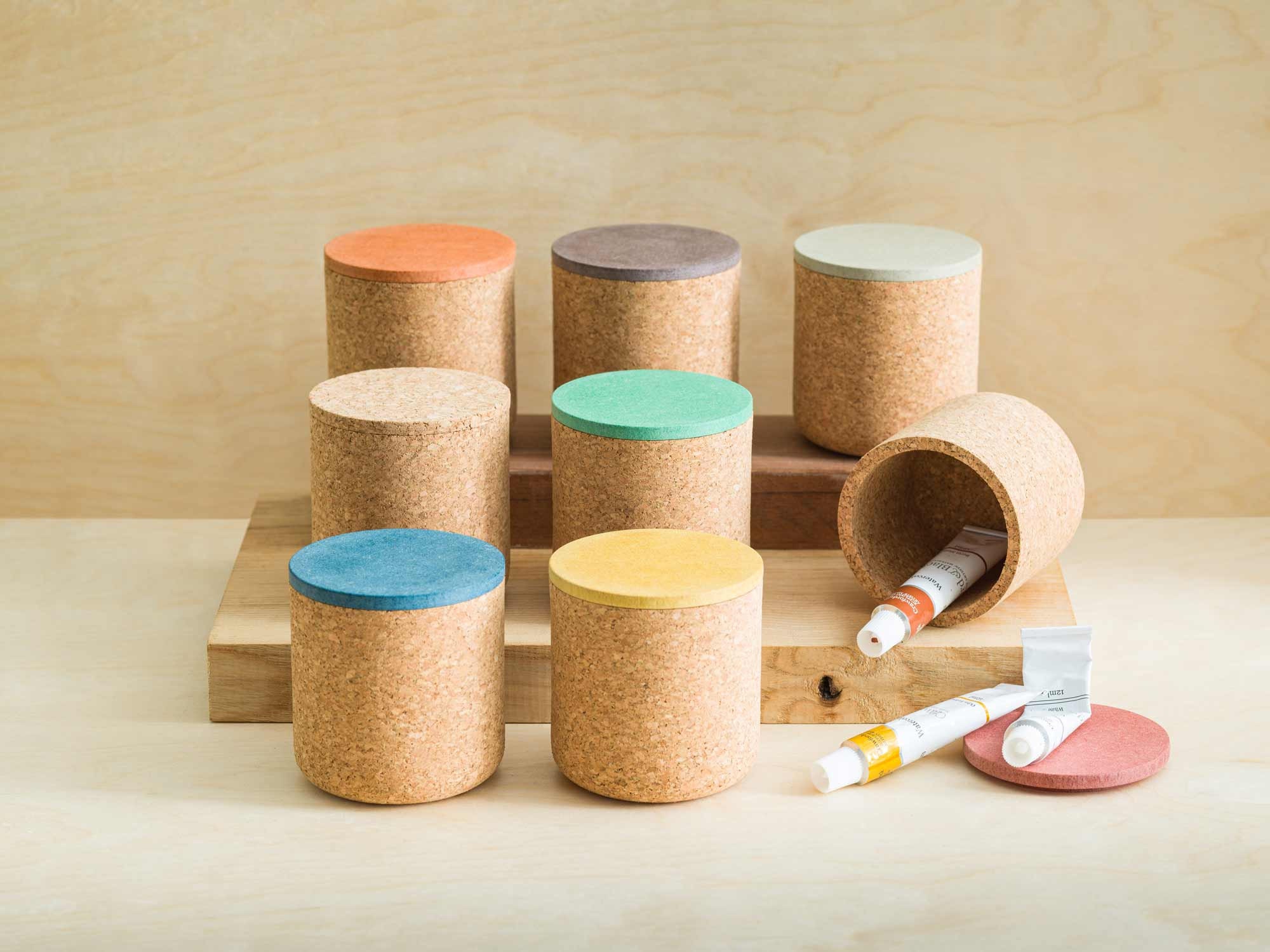 Emke Cork Vessel MERIGOLD Cork Lid Desk Tidy Storage Pot - Etsy UK